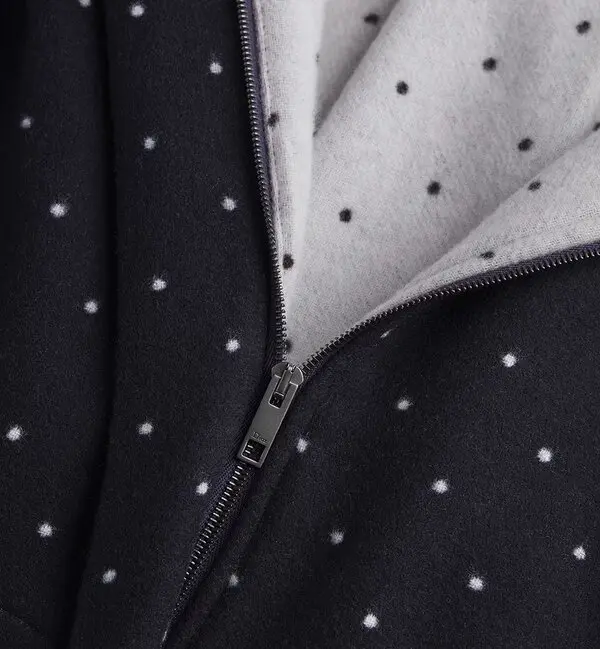 Dior Wool Polka Dot Coat With Peter Pan Collar