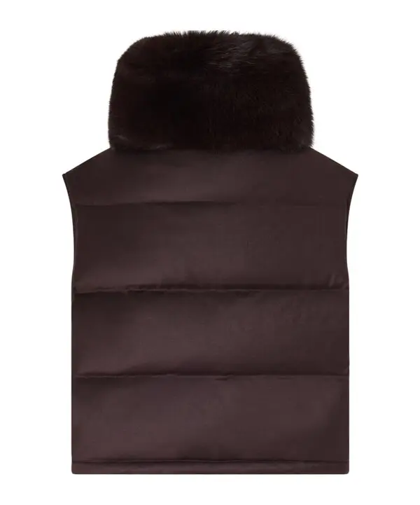 YVES SALOMON Short Fox Fur Vest