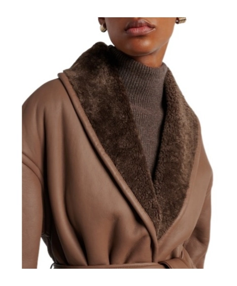 JOSEPH Shearling-lined Leather Coat