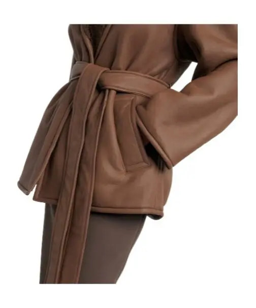 JOSEPH Shearling-lined Leather Coat