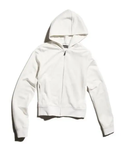 Gucci Cotton Silk Jersey Zip Sweatshirt - White