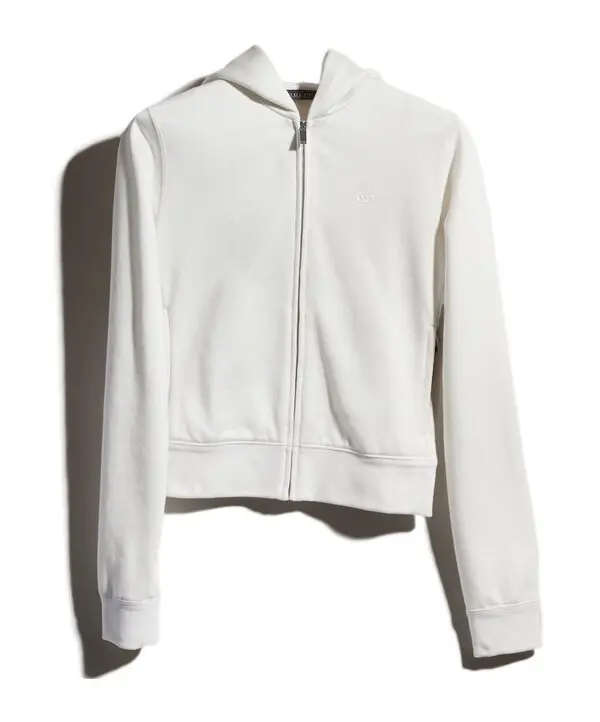 Gucci Cotton Silk Jersey Zip Sweatshirt