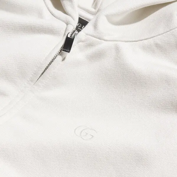 Gucci Cotton Silk Jersey Zip Sweatshirt