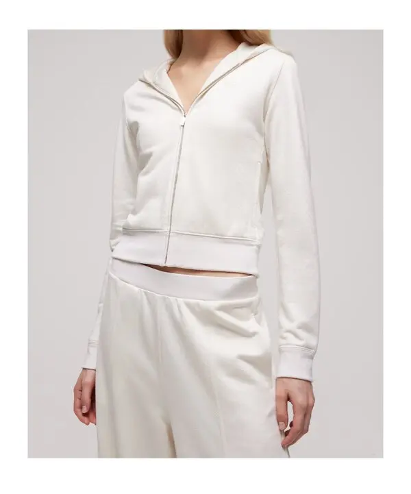 Gucci Cotton Silk Jersey Zip Sweatshirt