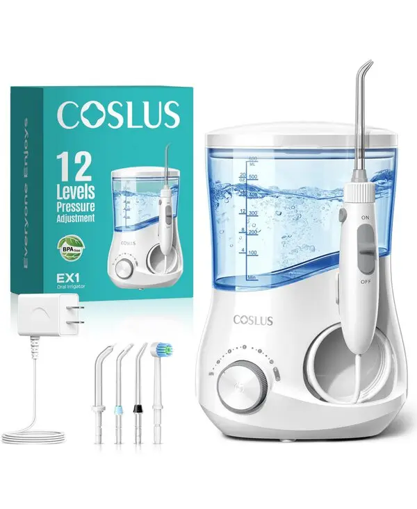 COSLUS Ex1 Electric Water Flosser For Teeth: Professional Dental Pick For Orthodontic - No Color