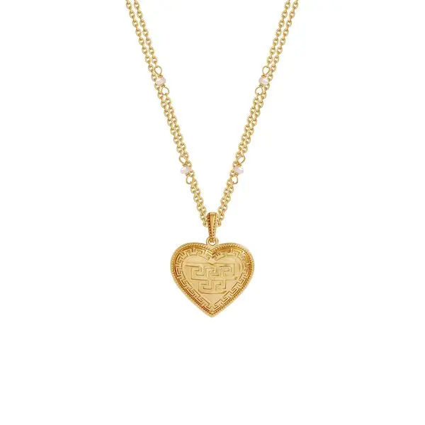 KARMA AND LUCK Pure Devotion Pearl Heart Necklace
