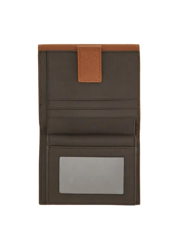 FERRAGAMO Gancini Hammered Leather Compact Wallet