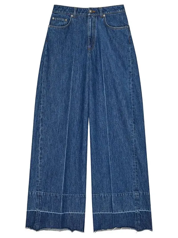 Givenchy 5 Pockets Wide-leg Jeans - Blue
