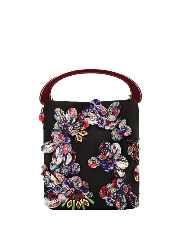 Dries Van Noten Borsa Micro Con Ricami E Manico In Resina
