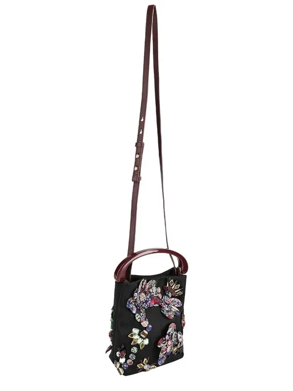 Dries Van Noten Borsa Micro Con Ricami E Manico In Resina