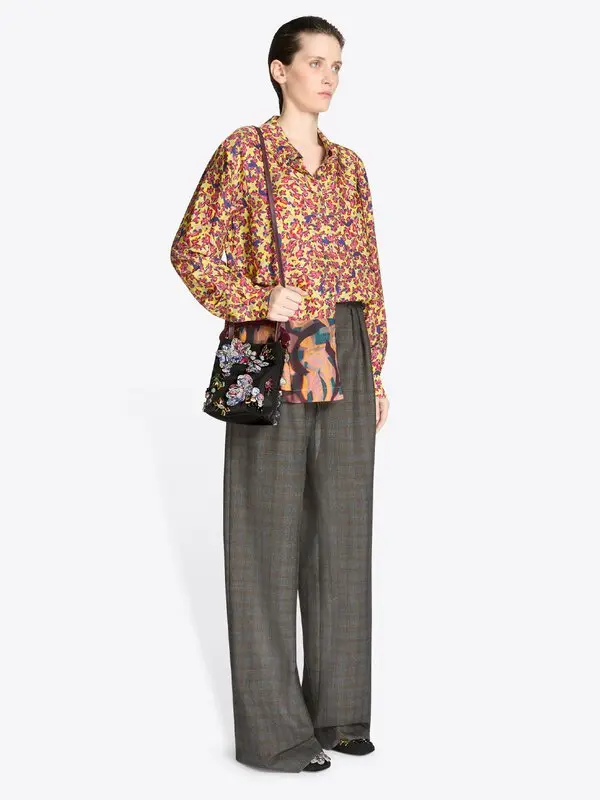 Dries Van Noten Borsa Micro Con Ricami E Manico In Resina