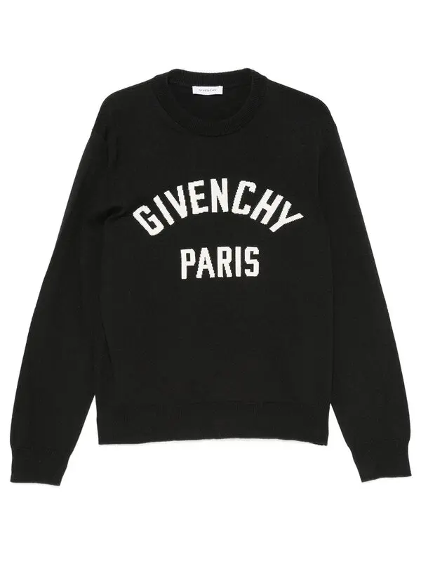 Givenchy Couture Seam Knitted Sweater With Paris Detail