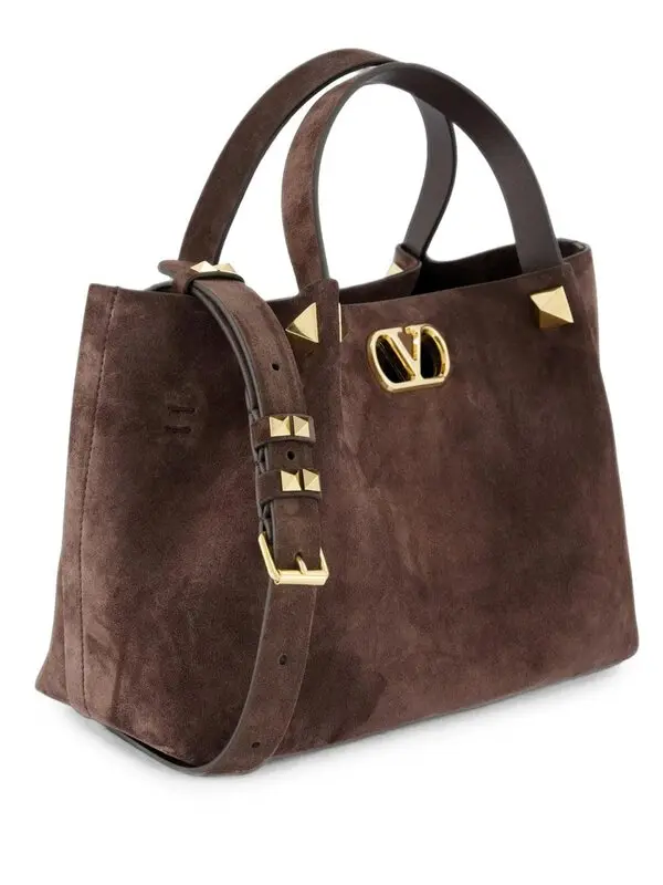 Valentino Garavani Small Suede Tote With Maxi Studs