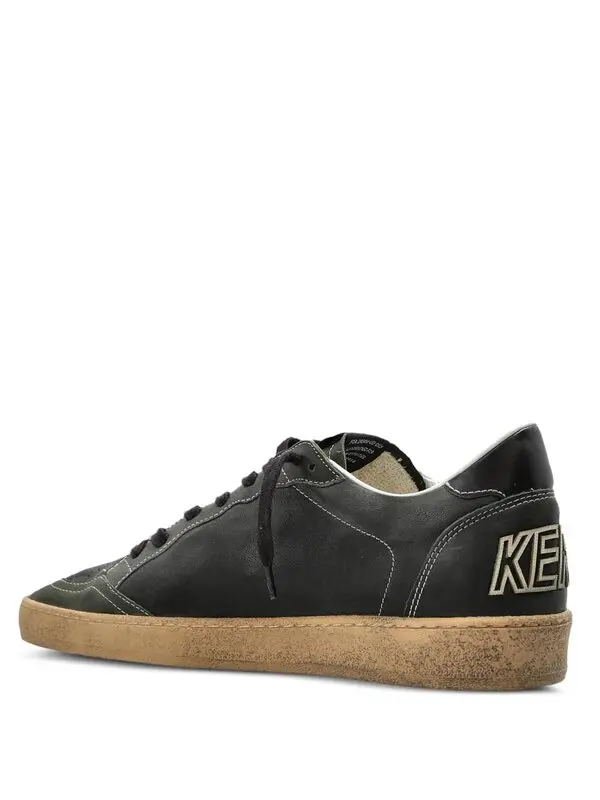 GOLDEN GOOSE Ball Star Distressed Leather Sneakers - Green