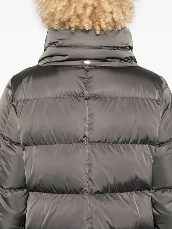 Herno Piumino A-shape In Raso E Lady Alternative Fur