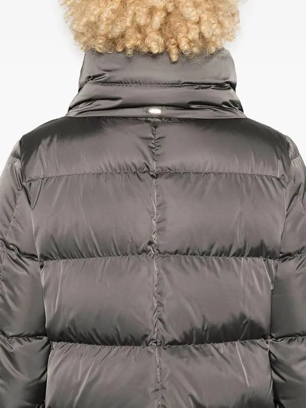 Herno Padded Down Jacket With Detachable Faux Fur Hood - Gray