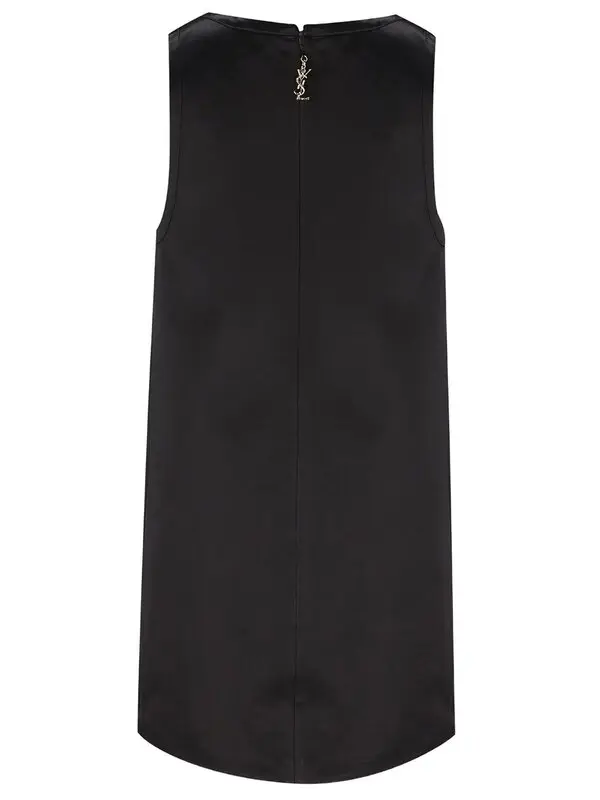 Saint Laurent Cassandre Shift Dress In Satin