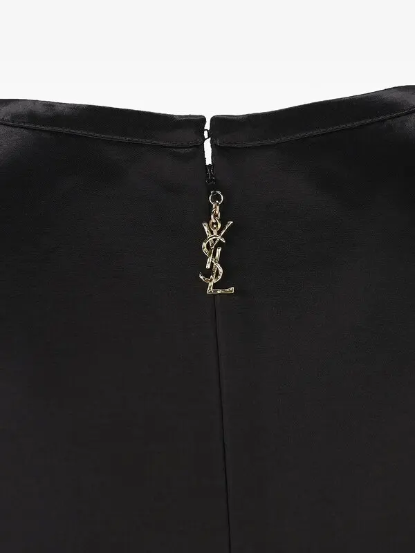 Saint Laurent Cassandre Shift Dress In Satin