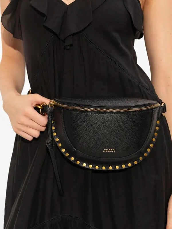 Isabel Marant Étoile Skano Hammered Leather Belt Bag With Studs