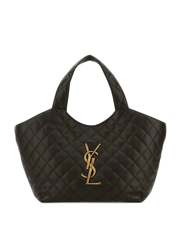 Saint Laurent Icare Medium Bag In Quilted Nappa - Green