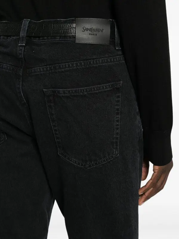 Saint Laurent Jeans Relaxed Fit Con Gamba Affusolata