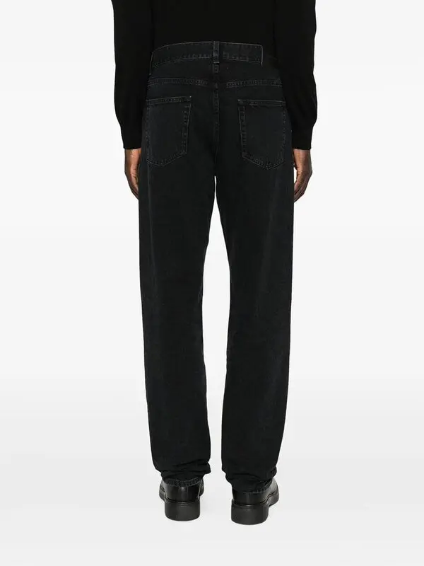 Saint Laurent Relaxed Fit Tapered Leg Jeans - Black