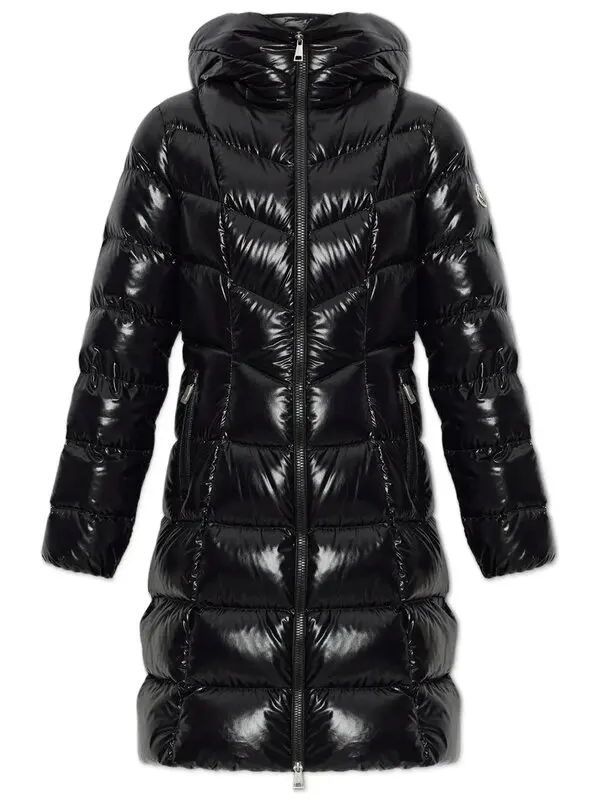 Moncler Piumino Midi Marusse Con Cappuccio - Black