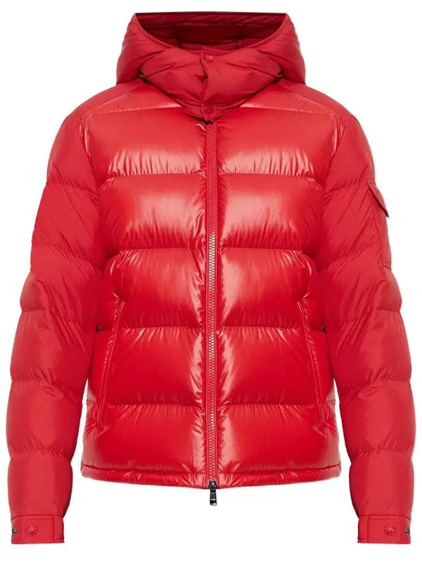 Moncler Maya Hooded Down Jacket - Red
