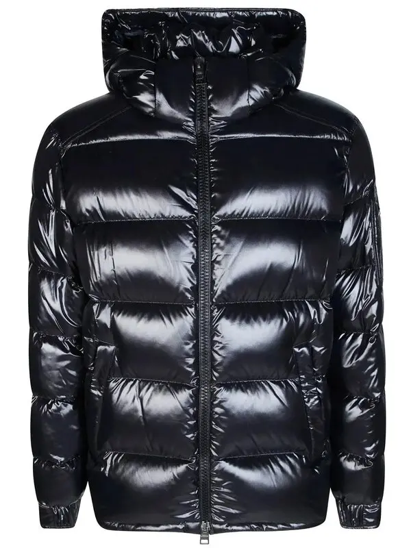 Herno Hooded Glossy Finish Down Jacket - Black