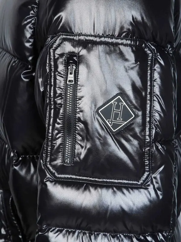 Herno Hooded Glossy Finish Down Jacket - Black