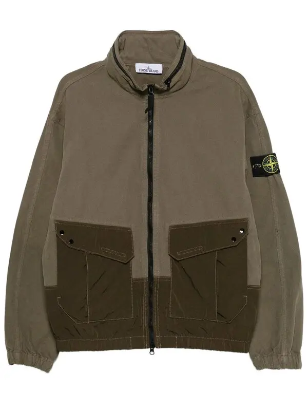 Stone Island Zip-up Overshirt - Green