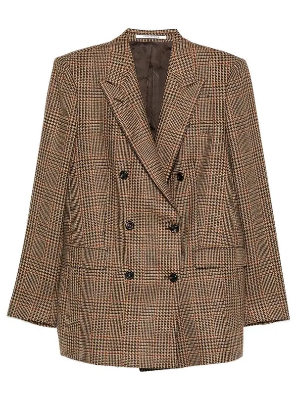 Tagliatore Blazer Jasmine Doppiopetto Motivo A Quadri - Brown