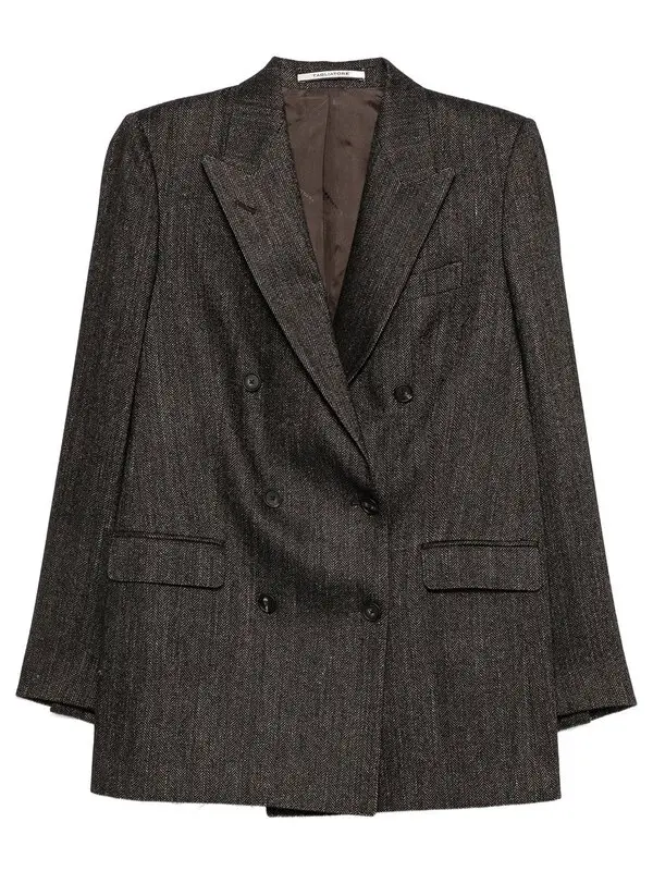 Tagliatore Blazer Jasmine Doppiopetto Motivo Spigato - Brown