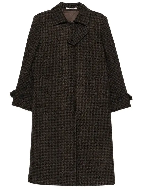 Tagliatore Cappotto Bethany In Lana Motivo Pied-de-poule - Brown