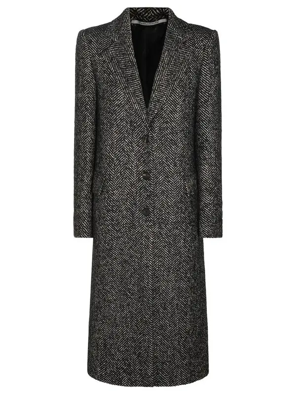 Tagliatore Amanda Herringbone Wool Blend Overcoat