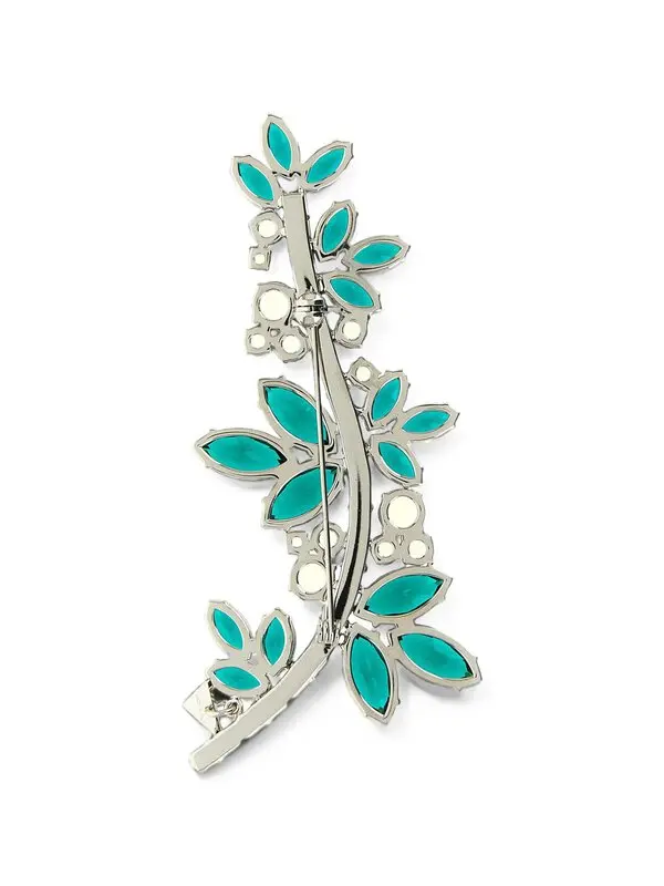 Prada Spilla In Metallo Con Cristalli