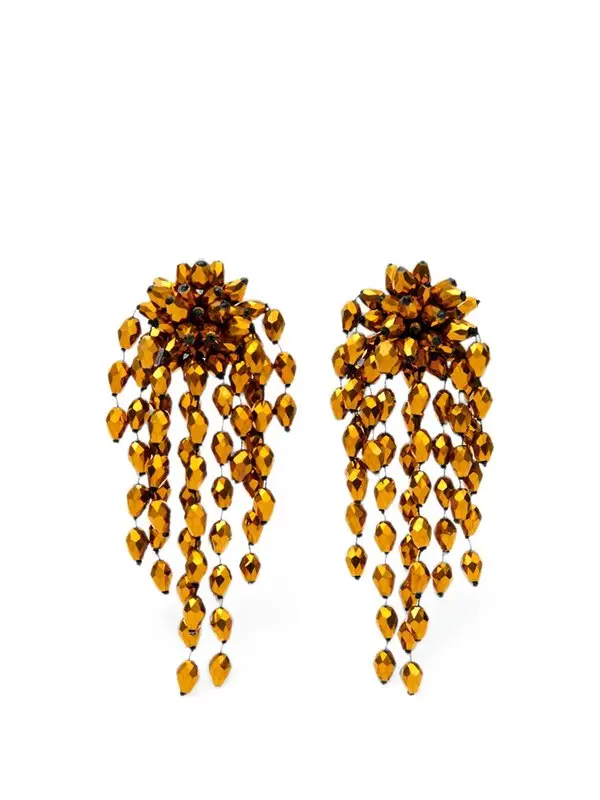 Isabel Marant Étoile Hanabi Beaded Pendant Clip Earrings - Multicolor