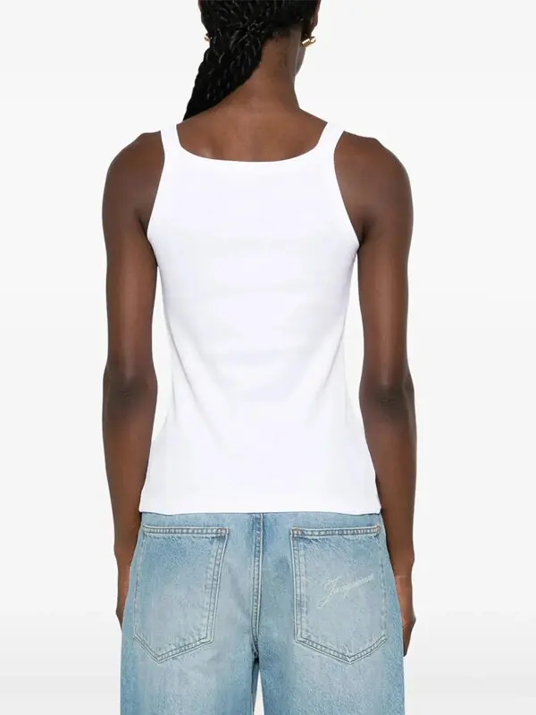 Fendi Ribs Top With Logo Embroidery