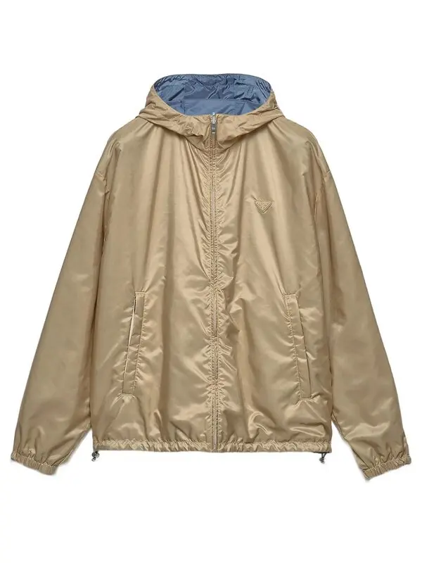 Prada Re-nylon Reversible Hooded Jacket - Brown