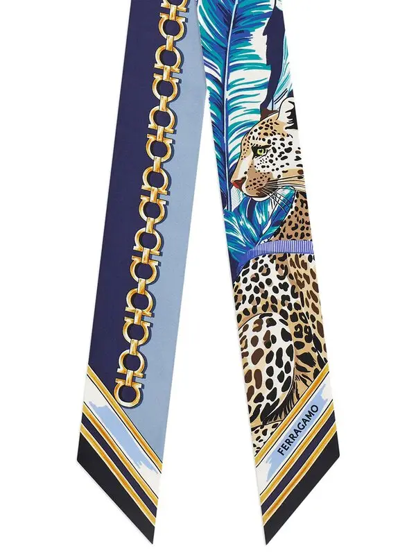 FERRAGAMO Mb Felindra Oblong-shawl-stole - Blue