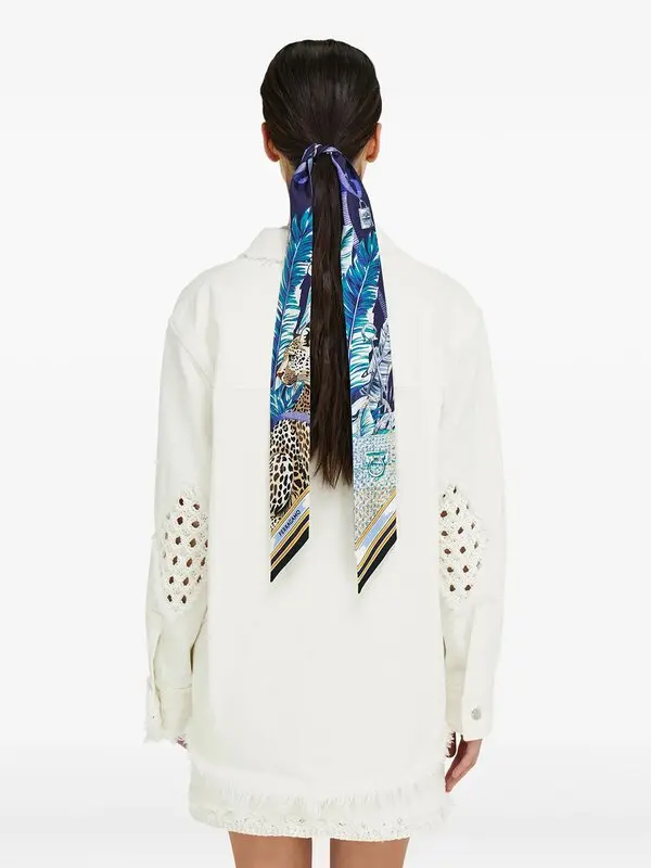 FERRAGAMO Mb Felindra Oblong-shawl-stole - Blue