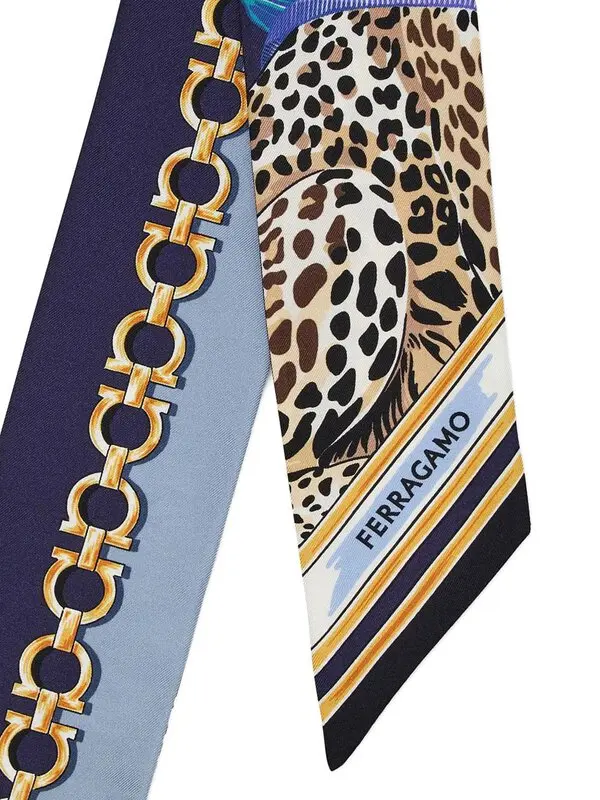 FERRAGAMO Mb Felindra Oblong-shawl-stole - Blue