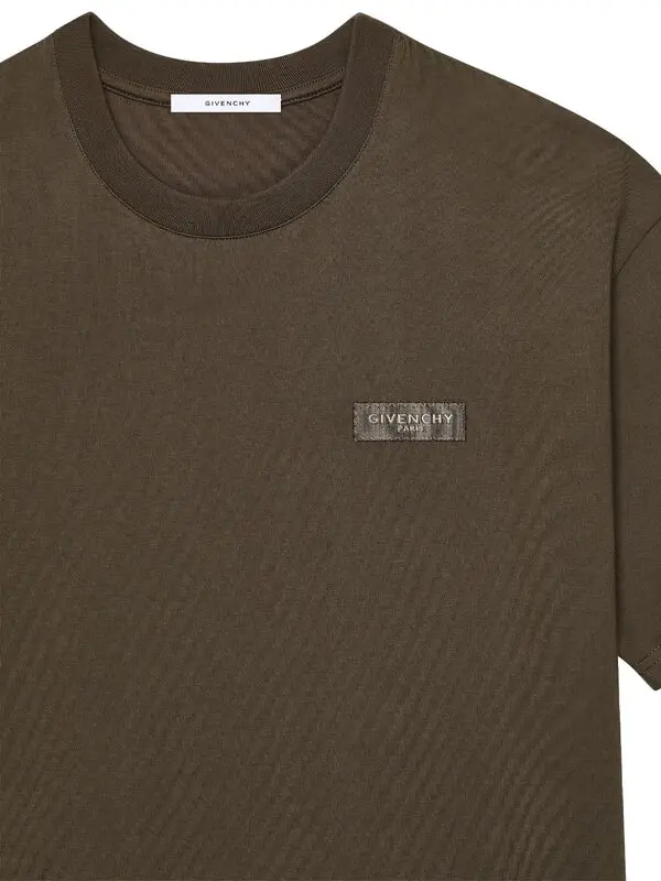 Givenchy Paris Gros Grain Cotton T-shirt - Brown