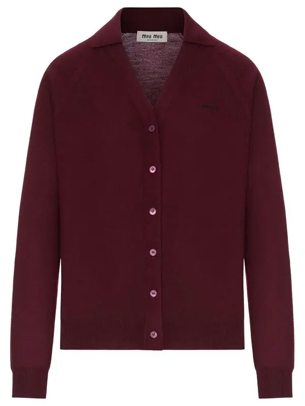 Miu Miu Wool Cardigan - Red