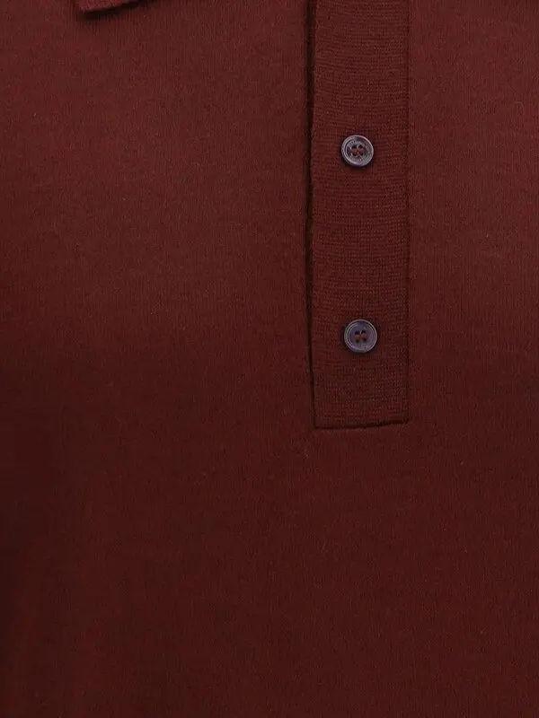 Valentino Garavani Wool Polo With Vlogo Embroidery - Red