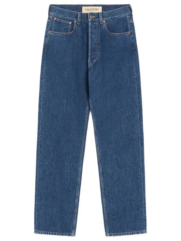 Valentino Garavani Denim Trousers With Vgold