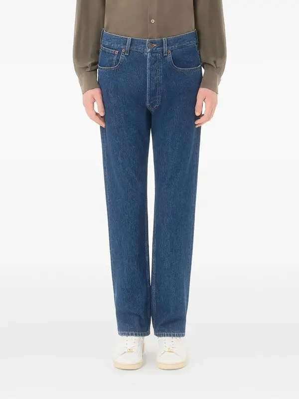 Valentino Garavani Denim Trousers With Vgold