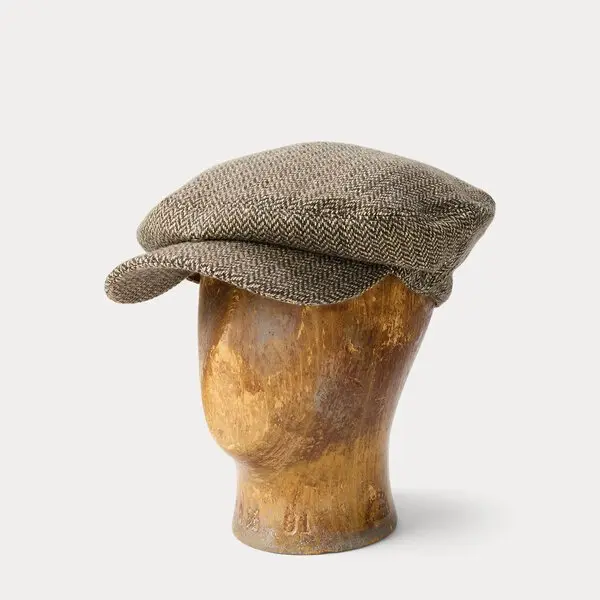 Ralph Lauren Wool-blend Herringbone Driver’s Cap - Cream/brown