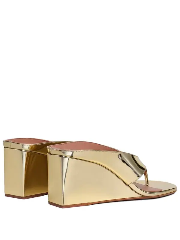 Alaïa Cube Thong Mule In Mirror Fabric