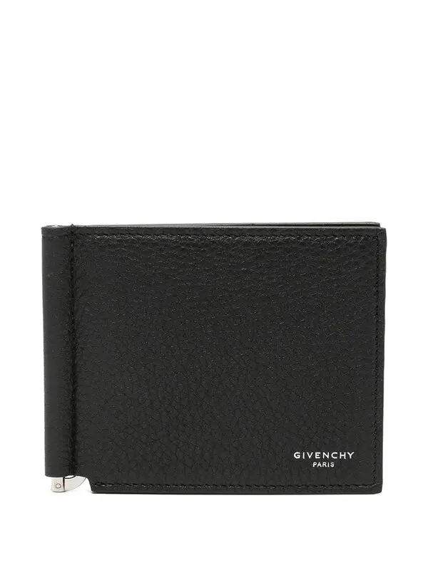 Givenchy Leather Bi-fold Card Case With Bill Clip - Black
